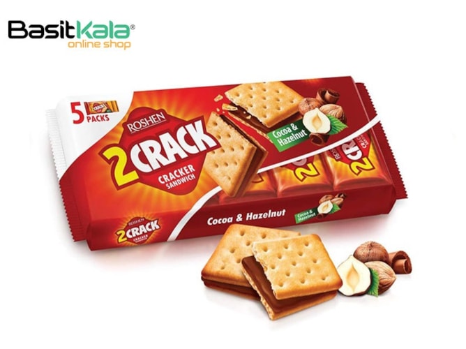 قیمت، مشخصات و خرید کراکر ساندویچی توکراک بامغز کرم شکلاتی و فندق بسته ...