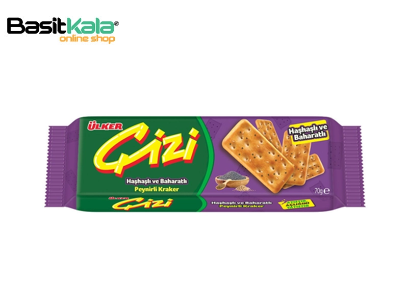 قیمت، مشخصات و خرید بیسکوئیت کراکر چیزی پنیری با خشخاش و ادویه 70 گرم ...